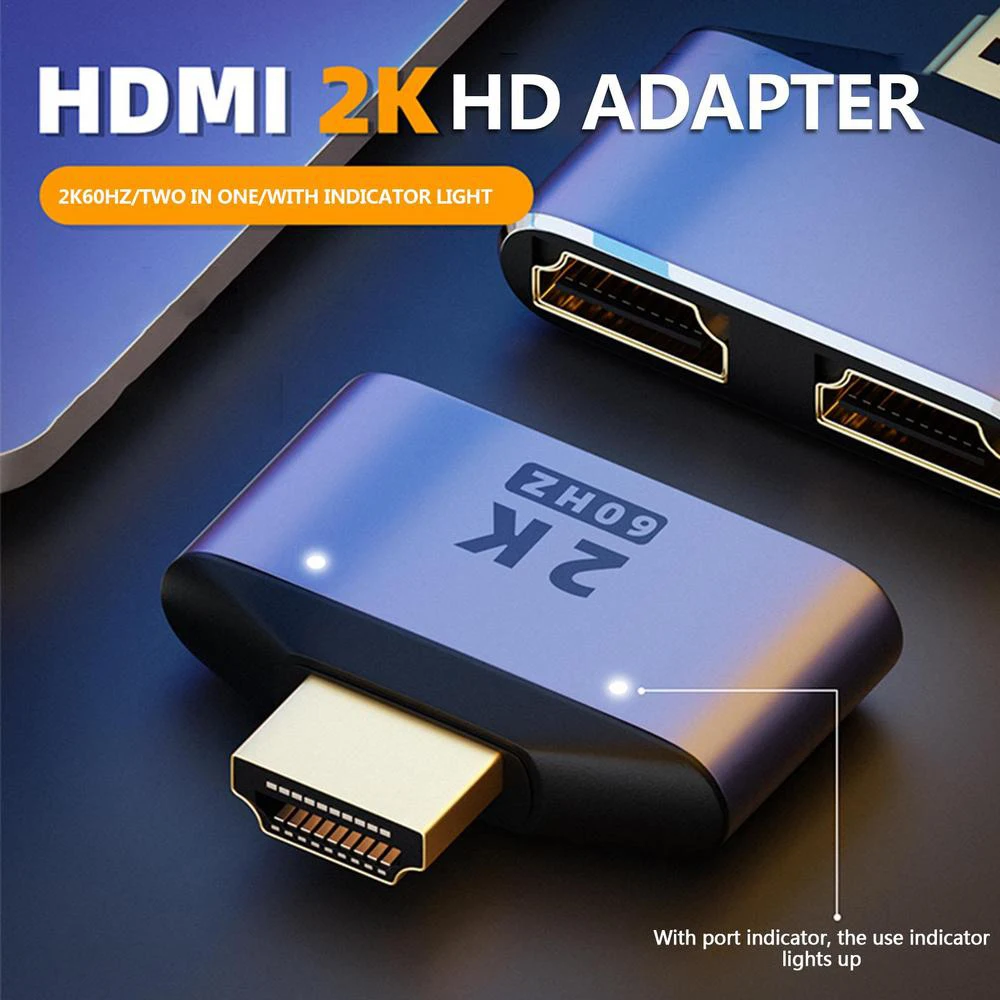 HDMI to Dual HDMIA Adapter HD 2K Dual Output Splitter Monitor Adapter 1 ...