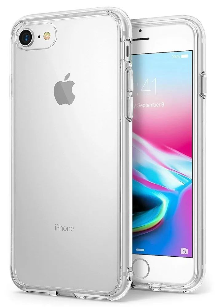 Apple iphone 8 Plus flexible clear transparent soft tpu back case cover
