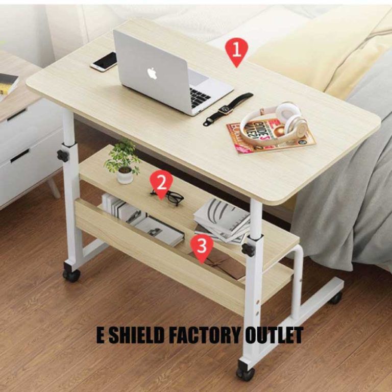 Double Layer Laptop Table Height Adjustable Movable Laptop Desk With ...