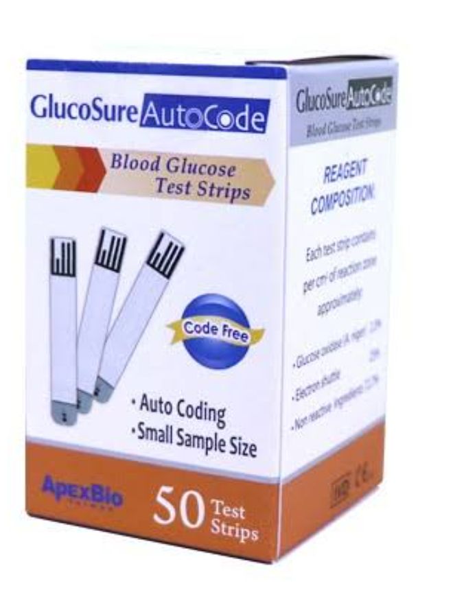 Glucosure Autocode Blood glucose test Strip 50 PCS | Daraz.com.bd
