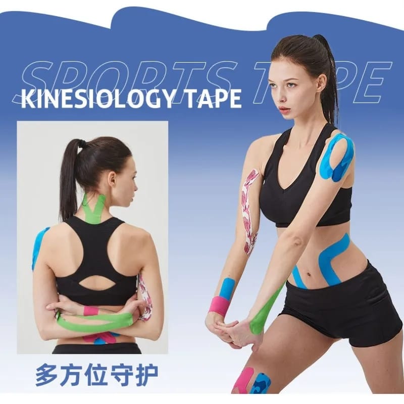 Kinesiology Tape Muscle Bandage Sports Cotton Elastic Adhesive Strain Injury Tape Knee Muscle ...