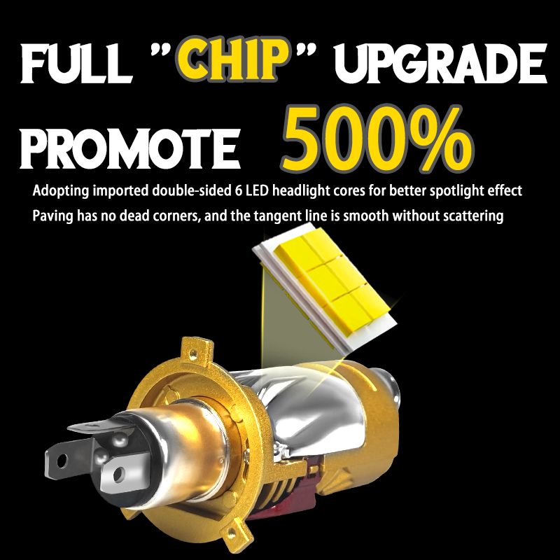 Power full h4 duel lance projection headlight bulb