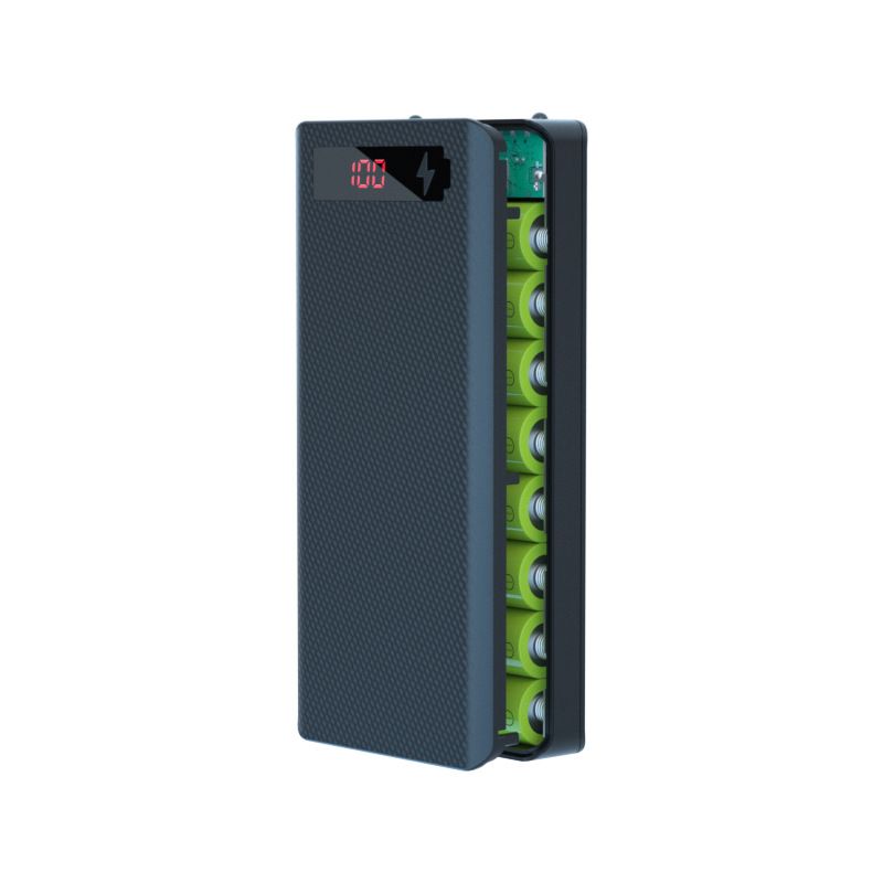 Battery Power Bank Box, 8 x 18650 Battery Power Bank Shell Case Box ...