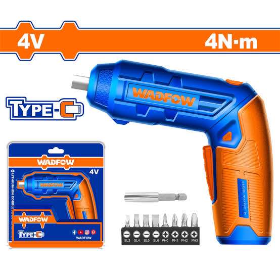 Cordless Screwdriver WCV4401 | WADFOW 4V Cordless Screwdriver | Charger ...