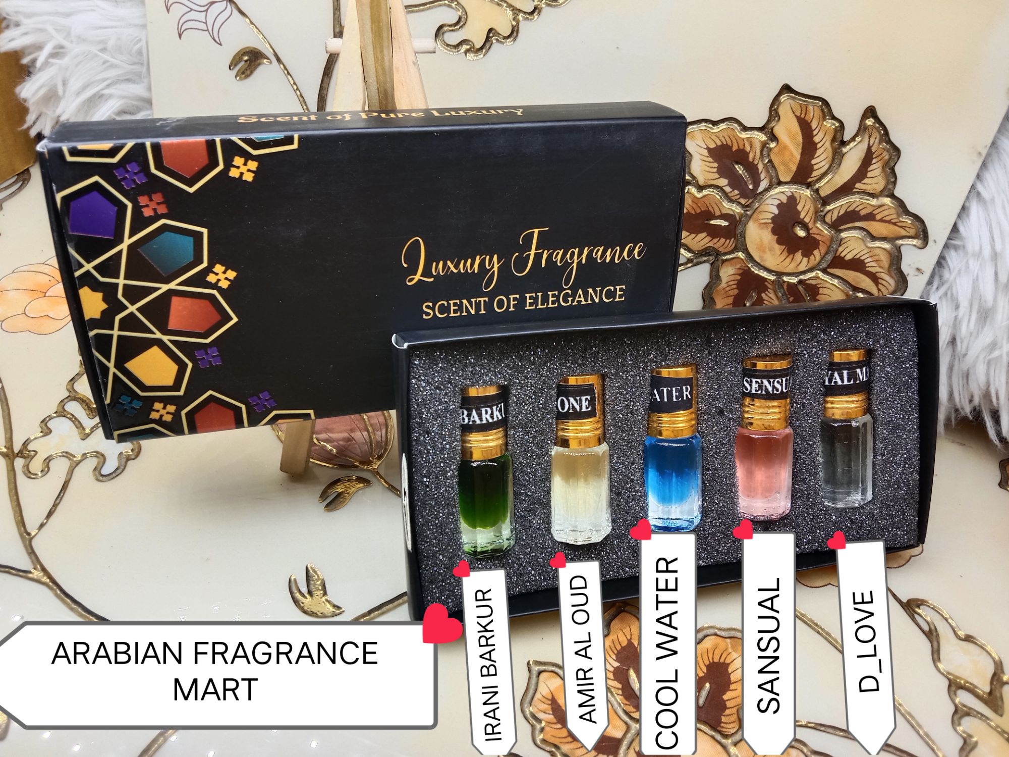 Arabian Traditional Fragrance Attar - Attar Combo Pack 5 in 1 for Men ...