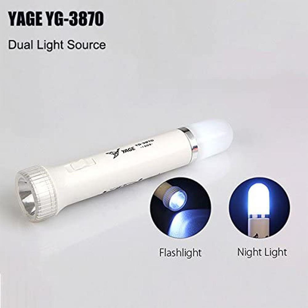 YAGE YG 3870 Bright Led Torch Light Flashlight Torch With Candle Light