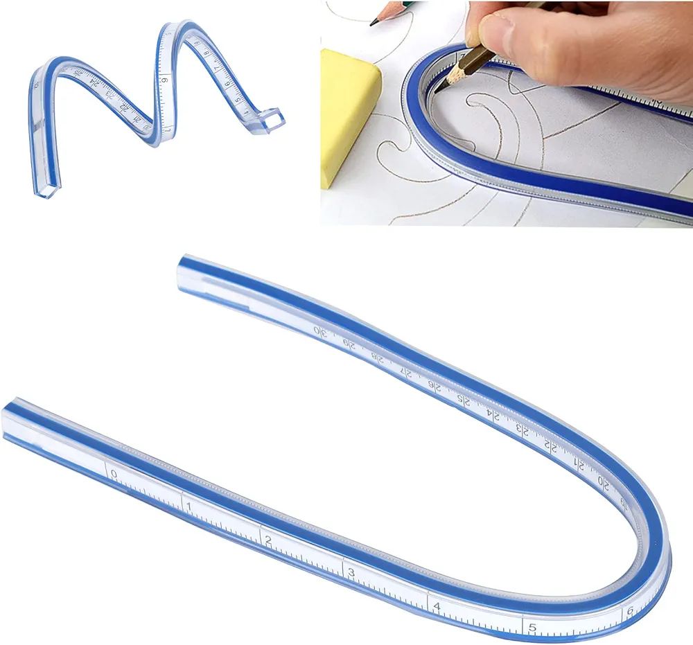 Snake Curve Ruler, Flexible Ruler Sturdy Soft Measuring for Drawing and ...
