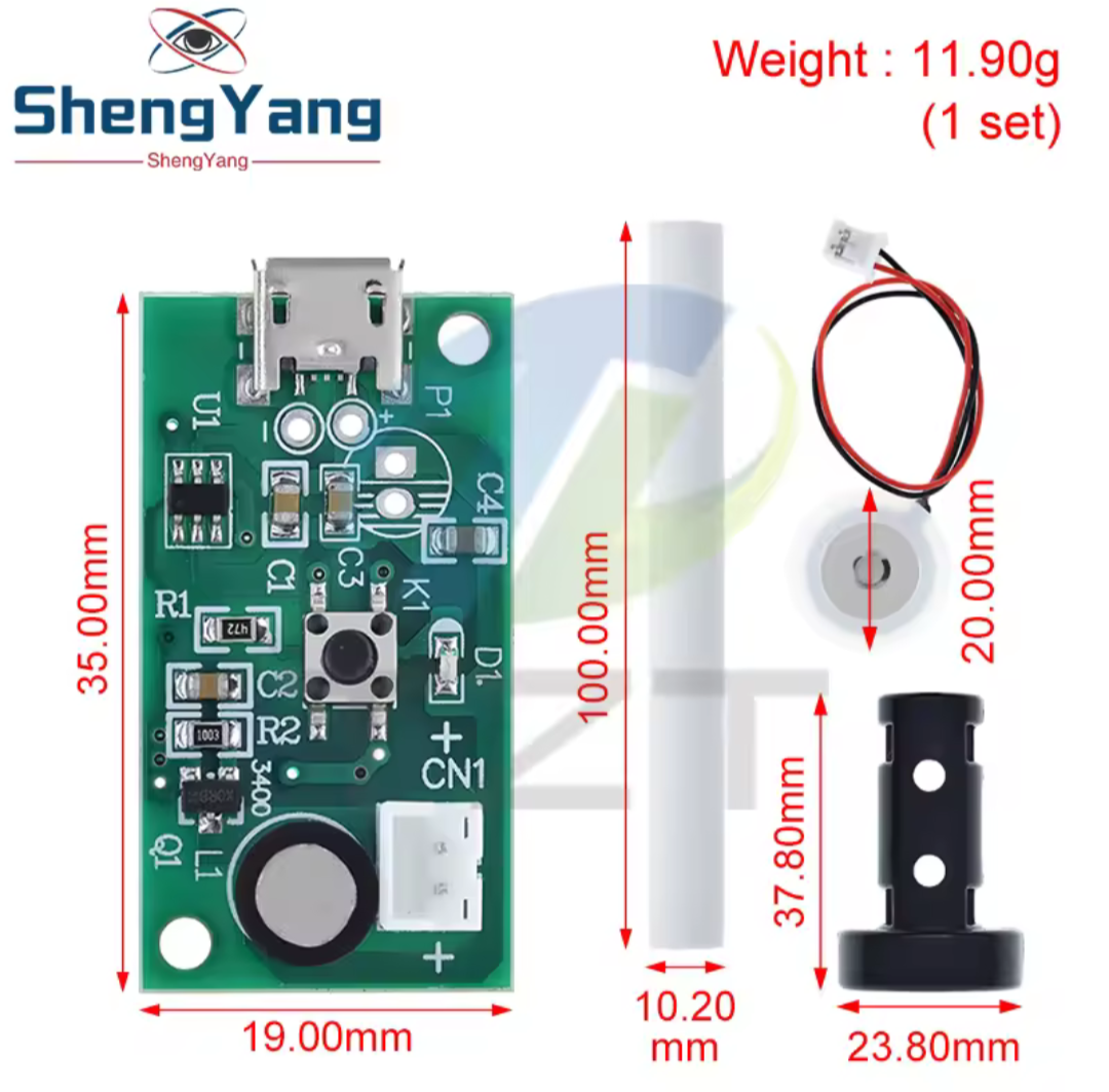 USB Mini Humidifier DIY Kits Mist Maker and Driver Circuit Board ...