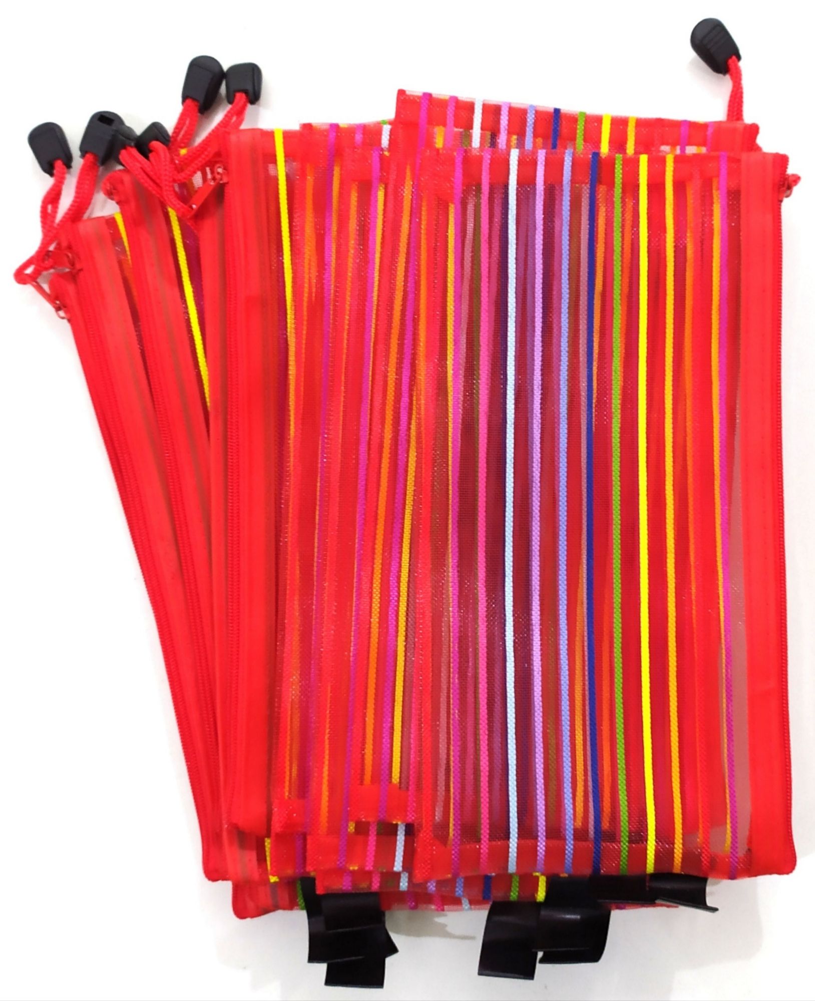 06 Pcs Net Bag/ Pencil & Pen Bag - Pencil Bag For Office School Home ...