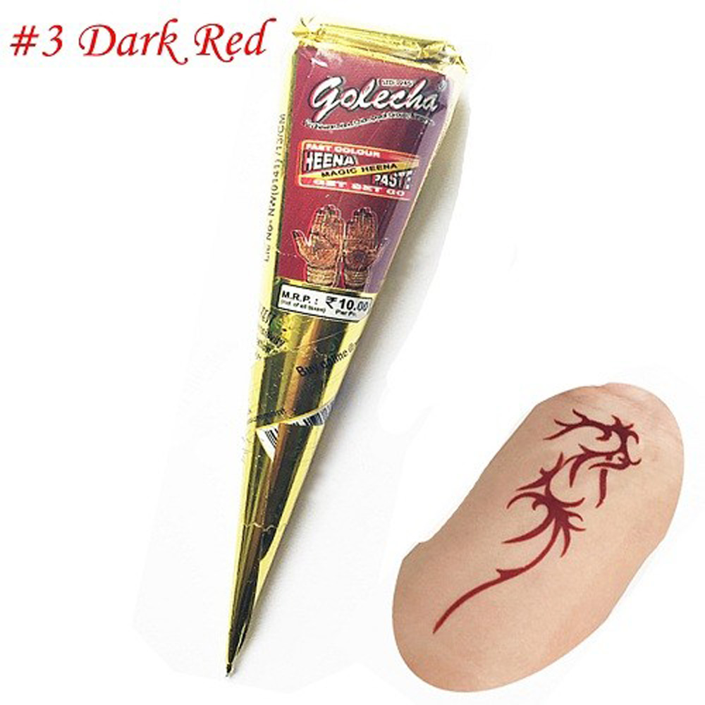1PC Henna Tattoo Ink Mehndi Paste Cones Body Art Sticker And Mehndi ...