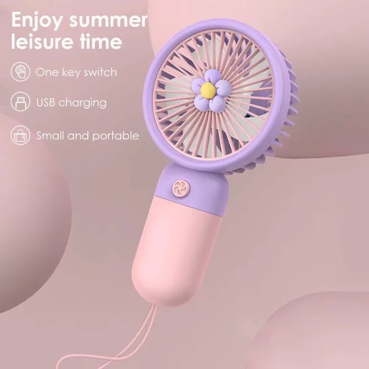 Smart Hand Fan cute handheld cooling Rechargeable Sports Pocket Mini ...