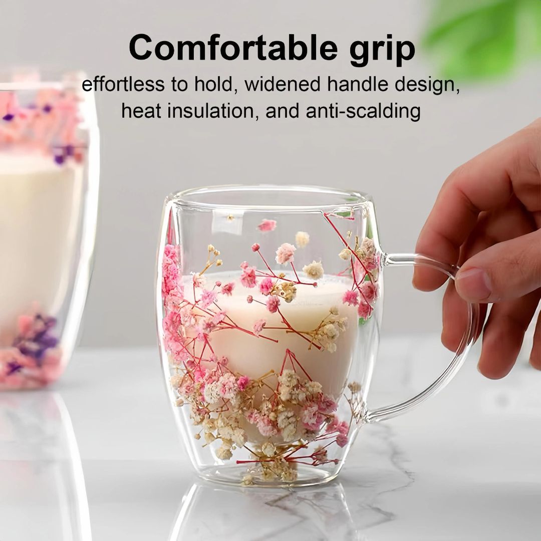 Double Layer Glass 🍷 Cup