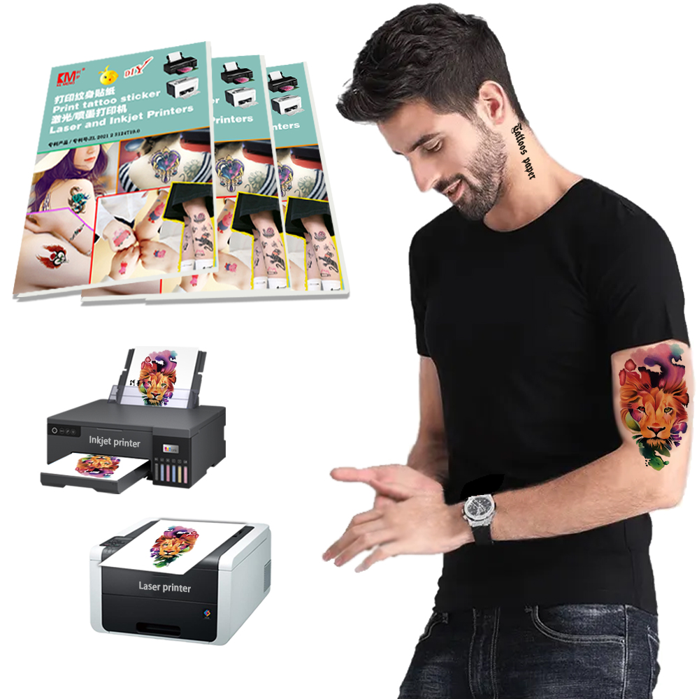 A4 Size For Laser&Inkjet Printer Printable Transparent Tattoos Printing ...