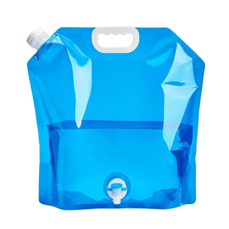 5/10L Camping Water Bag Portable Folding Water Bucket Large Water Container Outdoor Travel ...