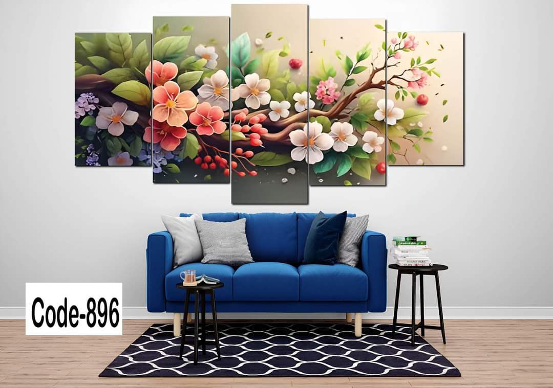 5Pcs In 1 Set Wall Canvas Art code#896 | Daraz.com.bd