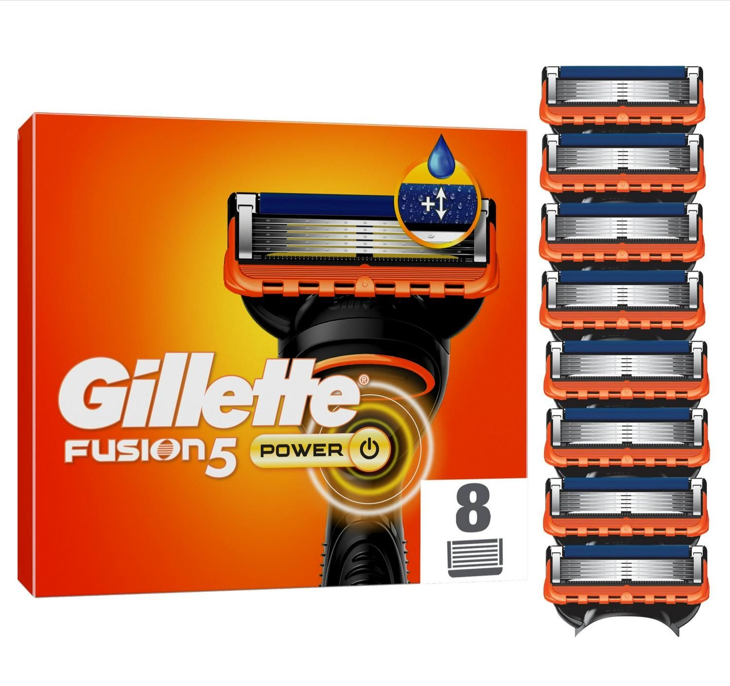 Gillette Fusion 5 Power Blade XL Pack with 8 (Germany)