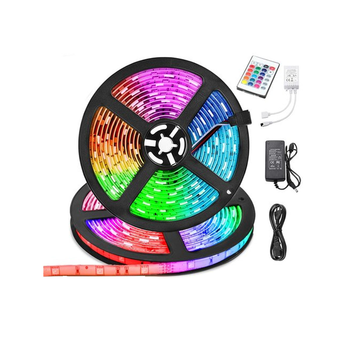 High Quality SMD 2835 DC 12V LED Strip Light with Remote 5 Meters RGB ...