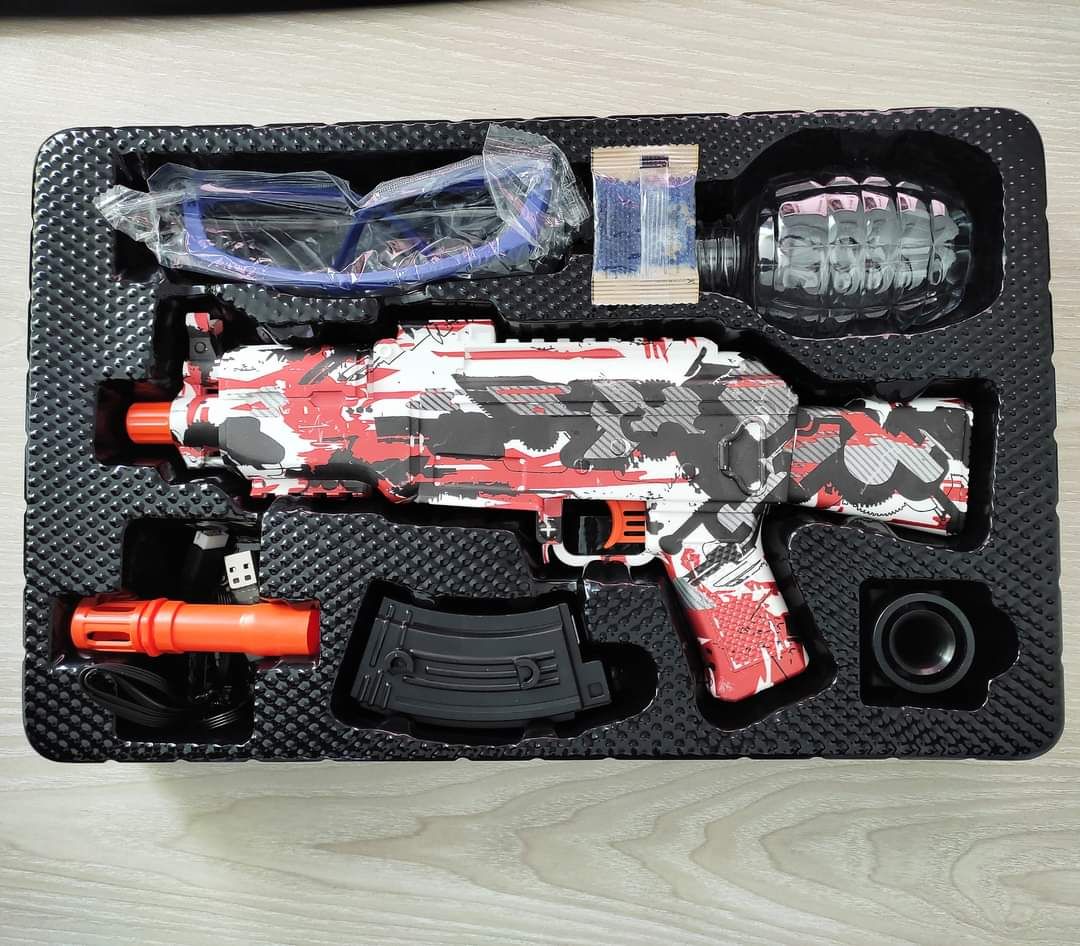 AK 47 Gel Blaster Gun for Outdoor Activities, Rechargeable Battery ...