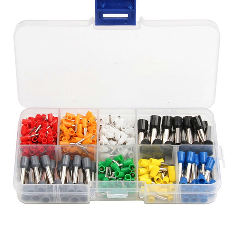 400pcs Tubular Terminal Cord End Wire Connector Electrical Insulated ...