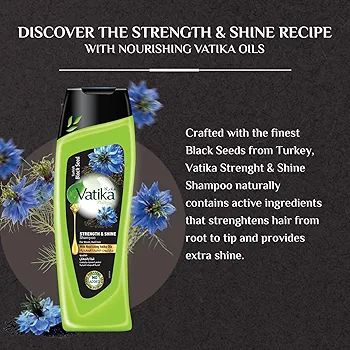 Vatika Naturals Turkish Black Seed Strength & Shine Shampoo - for Weak ...