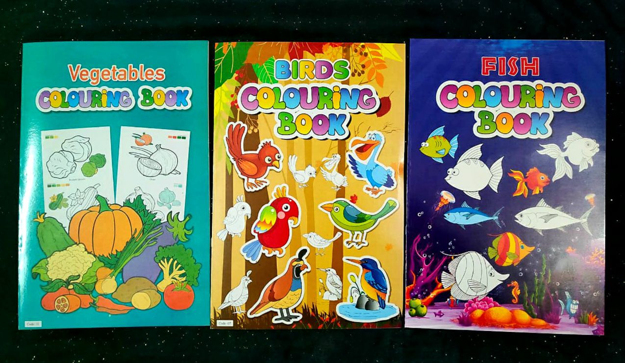 Big Colouring Drawing Book Set -3 pcs | Daraz.com.bd