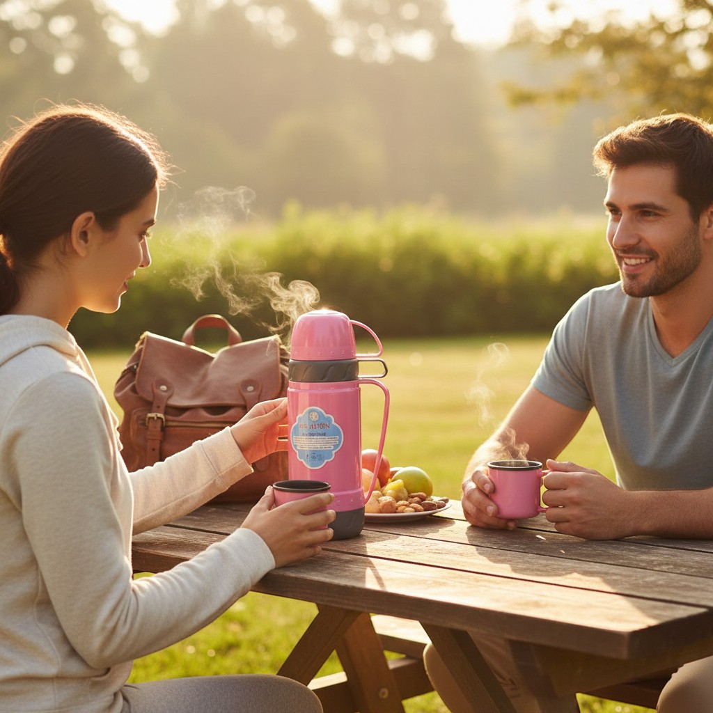 Durable 1 Liter Vacuum Flask with Multiple Color Options Featuring a ...