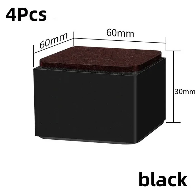 Metal Furniture Feet Leg Bed Risers Heightening Pads Square Round Table ...