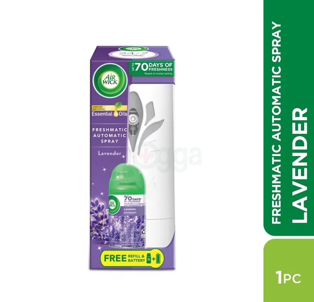 Air Wick Freshmatic Lavender Essential Oil Automatic Spray 250ml (Free ...