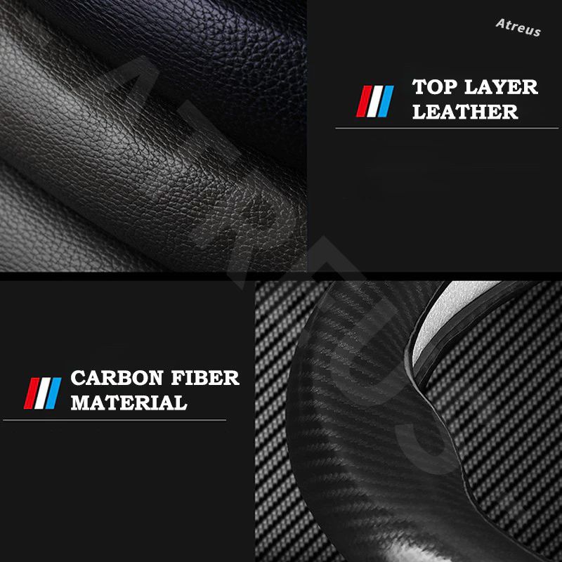 Half carbon with toyota logo High quality pue leather universal size ...