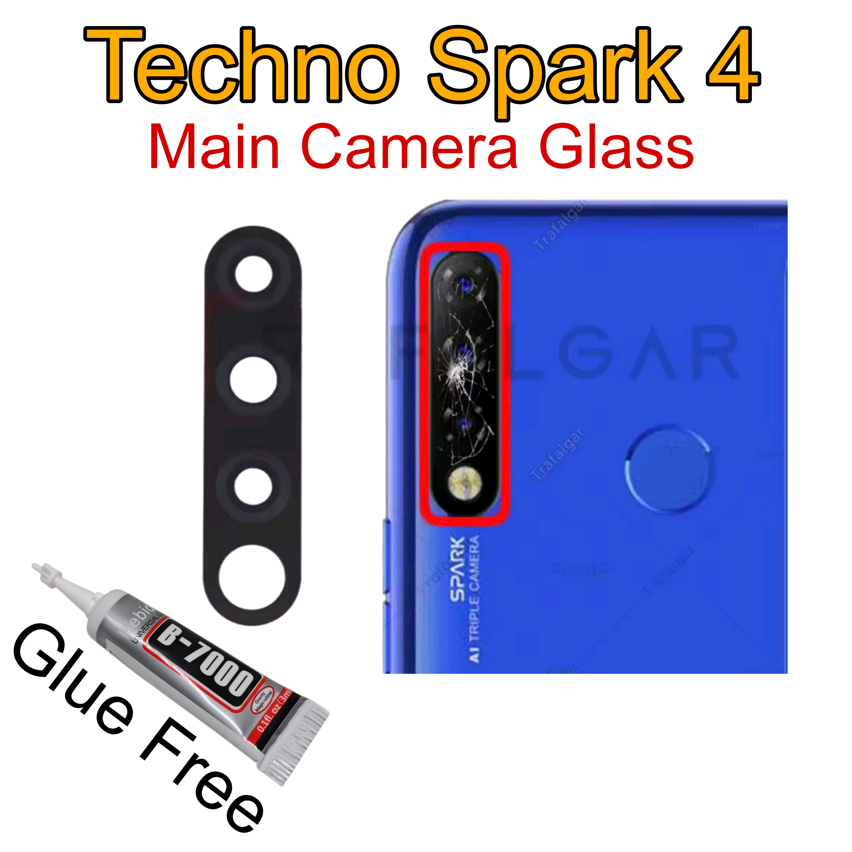Tecno Soark 4 Main Camera Glass Replacement