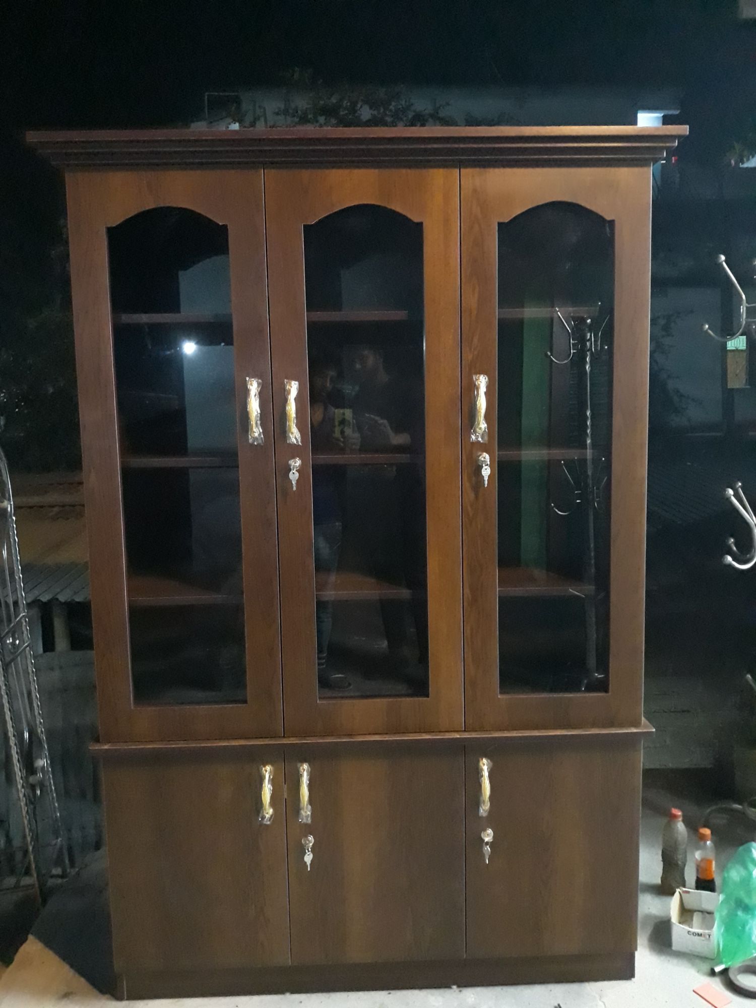 Waterproof Melamine Partex Bord Two Door And Drawer Wall Showcase ...