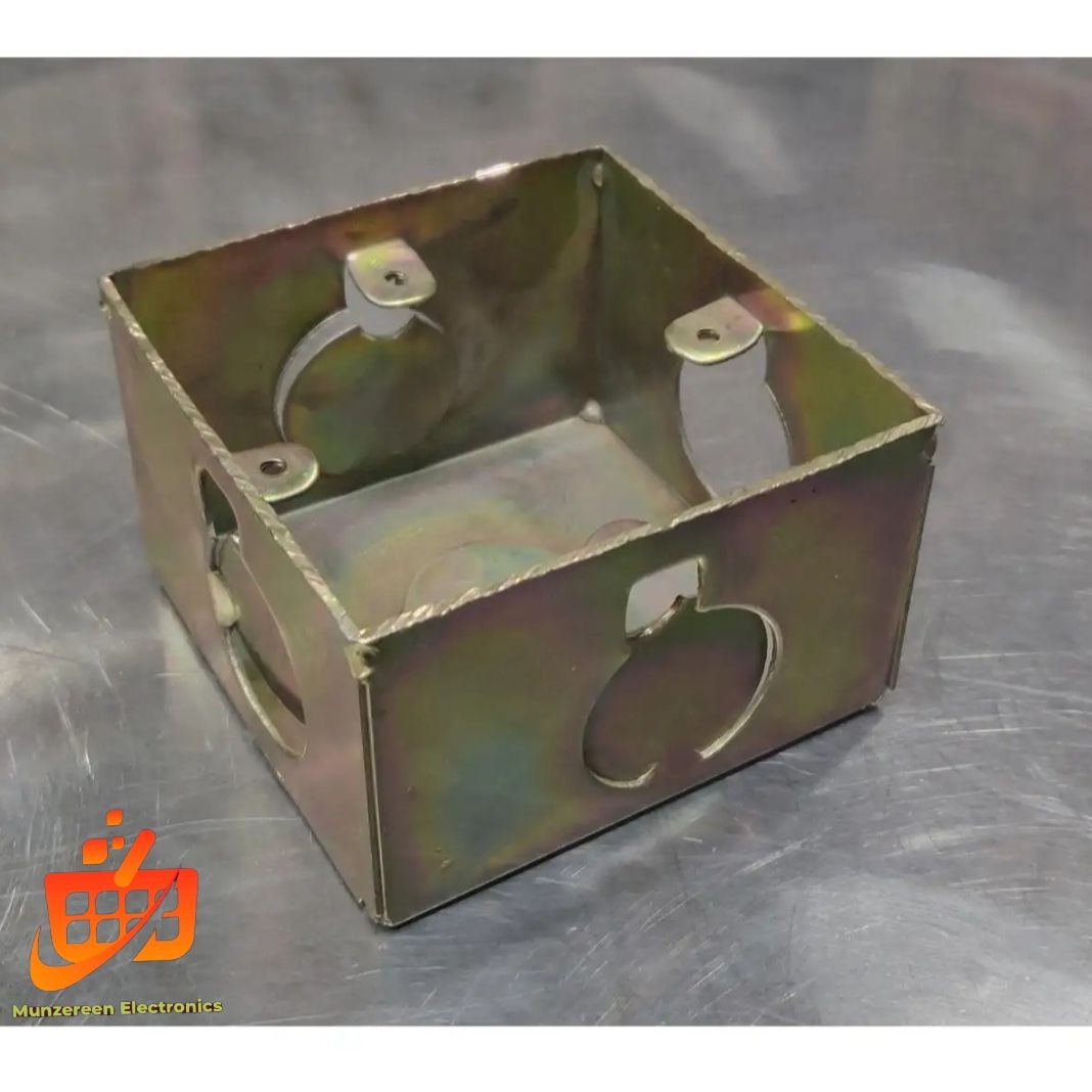 One Gang Steel Junction Box For Electrical Wiring Square Edge Silver ...