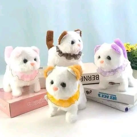 Battery operated walking cat toy