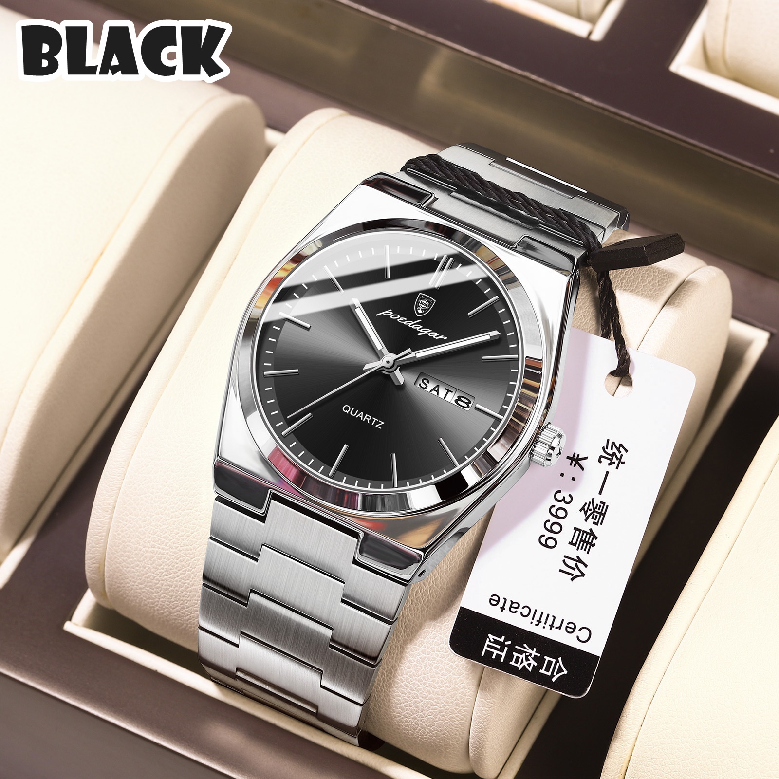 POEDAGAR 930 Men's Luxury Stainless Steel Quartz Watch – Luminous Dial ...