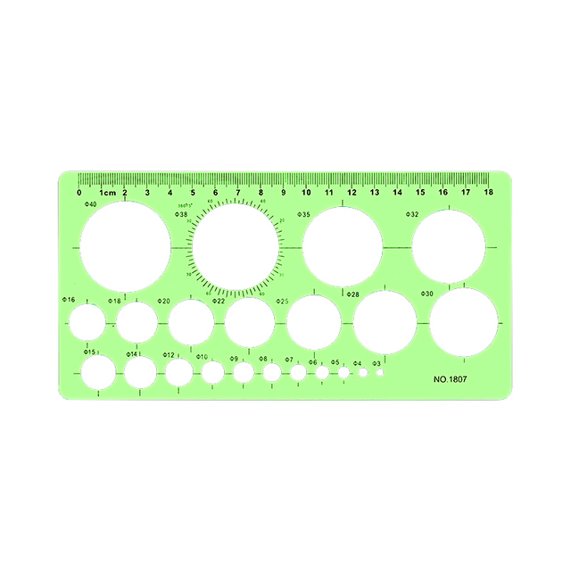 1Pcs 18cm Drawing Stencil Mechanical Ruler DIY Quilling Ruler Rulers ...