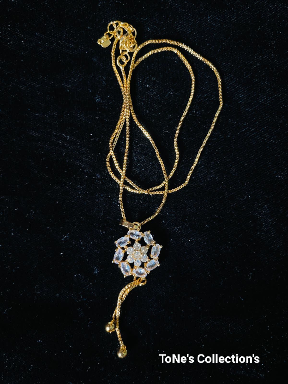 Sun Flower Stone city gold chain neckless | Daraz.com.bd