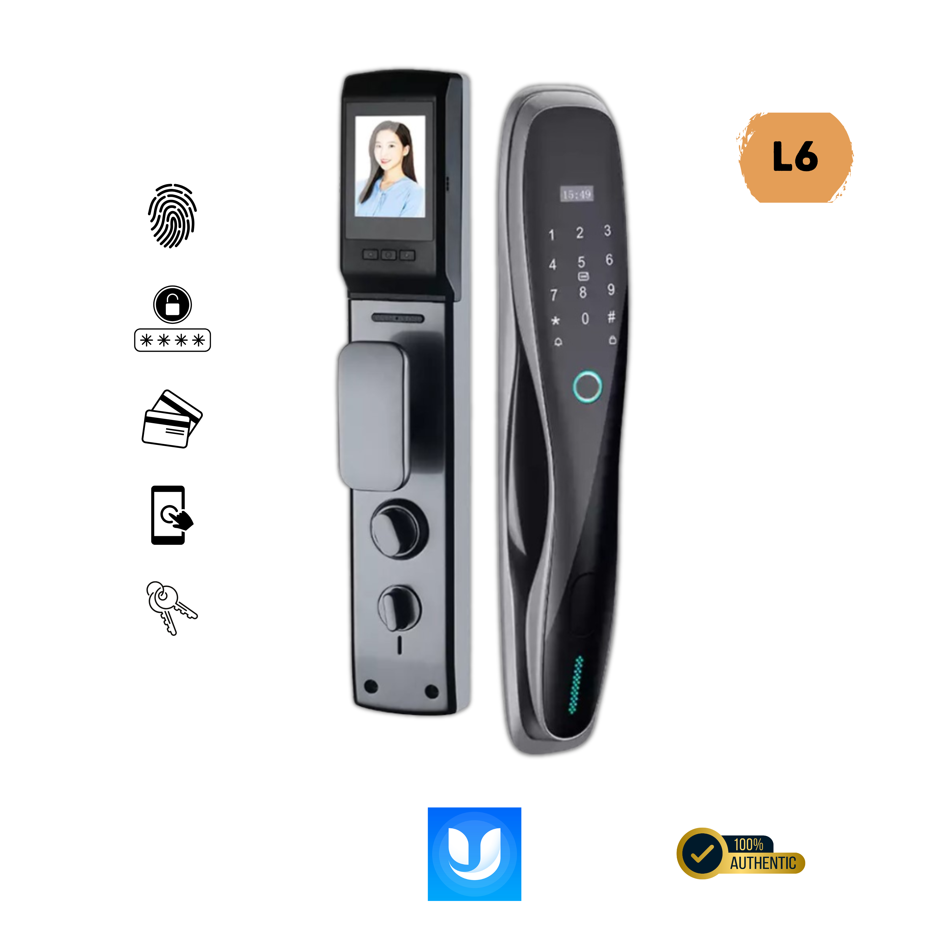 U Smart Go Prime Smart Camera Door Lock | Daraz.com.bd