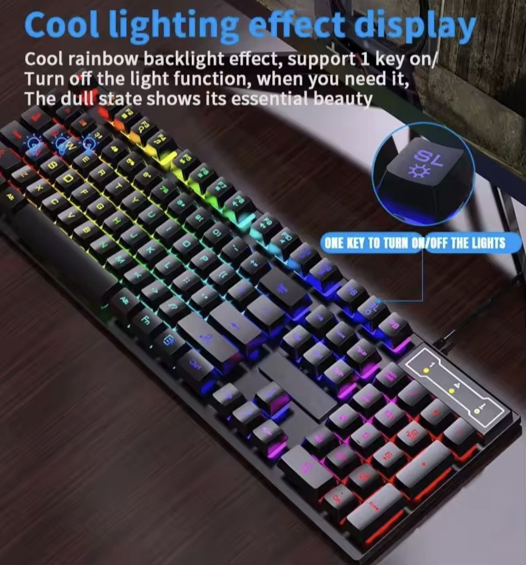 T-Wolf Wired Rgb Gaming Keyboard T20