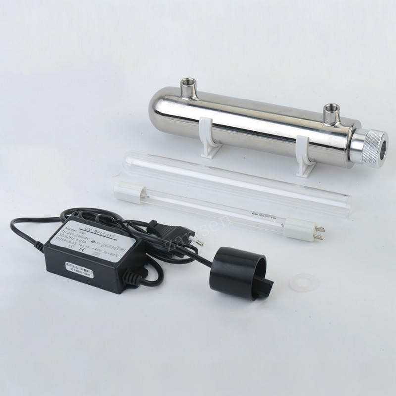 12W Stainless Steel UV Water Sterilizer Ultraviolet Tube Lamp Direct ...