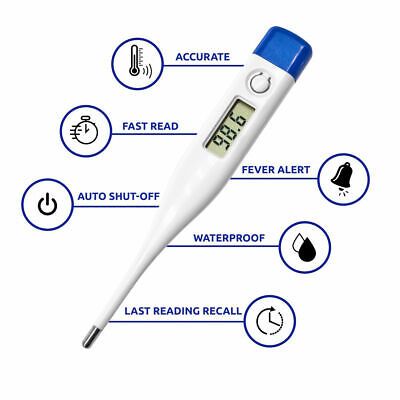 Digital Thermometer with Fever Alarm | Fast & Accurate | Mercury-Free ...