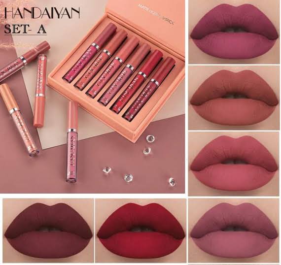 HANDAIYAN 6pcs Matte Liquid Lipstick Set - A | Daraz.com.bd