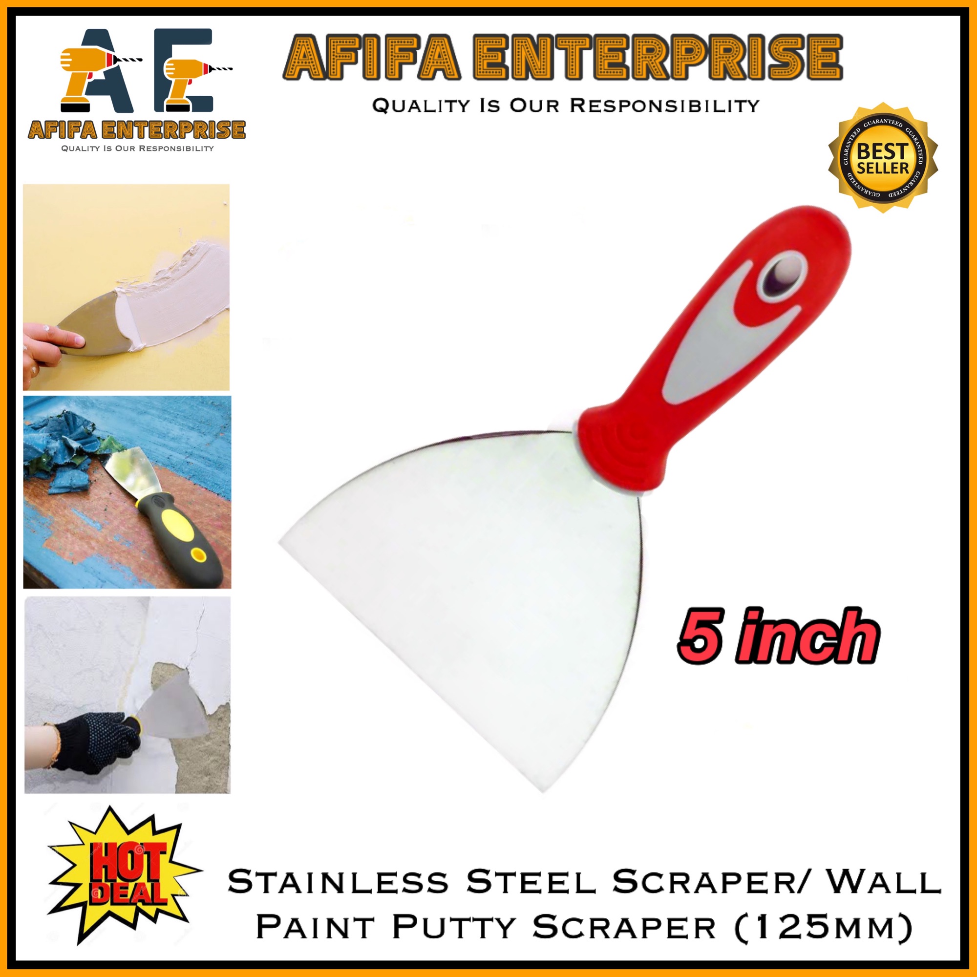 Stainless Steel Scraper/Wall Paint Putty Scraper | Daraz.com.bd