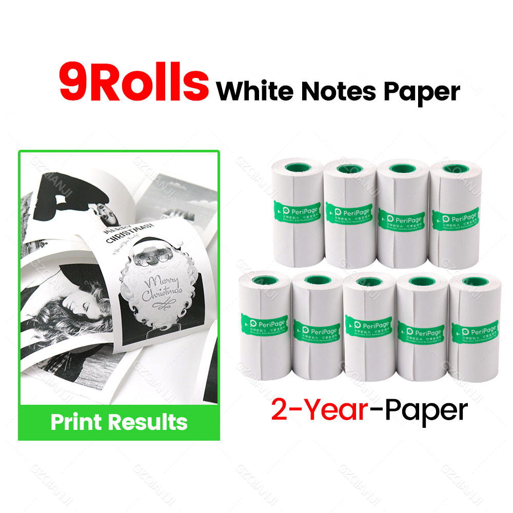 White Color Sticker Label Thermal Paper Rolls for Photo Printer and ...