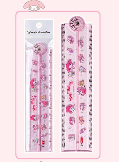 1pcs Sanrio Kuromi Image Rotating Folding Ruler 30cm Cartoon Children's ...