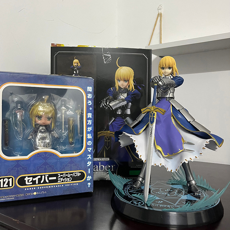 23CM Saber Anime Fate/Stay night Figure 121 Lily Figure Knight King ...