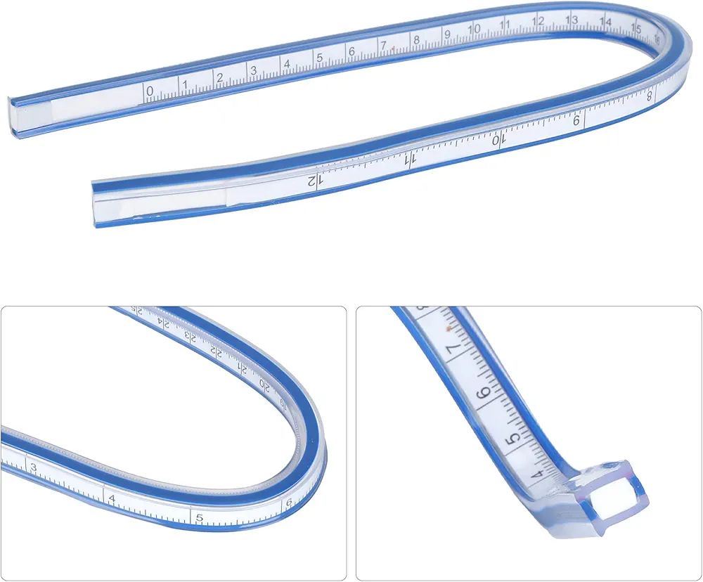 Snake Curve Ruler, Flexible Ruler Sturdy Soft Measuring for Drawing and ...