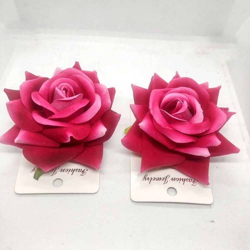 Artificial Rose Hair Clip for Women - 2 Pcs | Daraz.com.bd