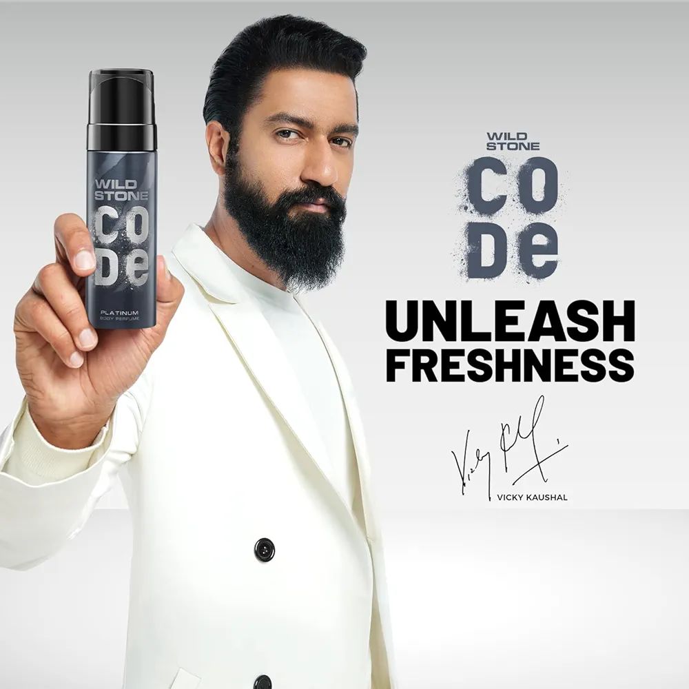Wild Stone Code Body Perfume Spray 120ml (Platinum)