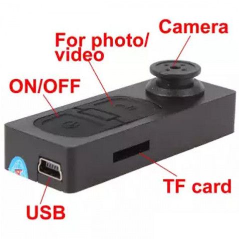HD Button Spy Camera with 32GB Storage