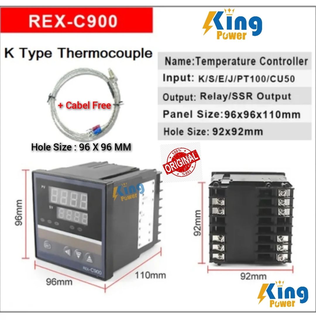 DIGITAL TEMPERATURE CONTROLLER WITH K THERMOCOUPLE RKC REX-C900 | Daraz.com.bd